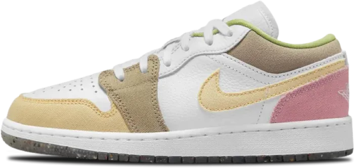 Air Jordan 1 Low SE GS "PASTEL GRIND"- DJ0341-100