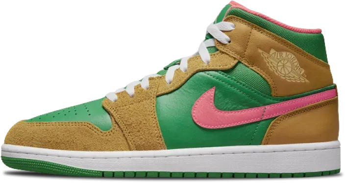 Air Jordan 1 Mid "WHEAT WATERMELON" - DX4332-700