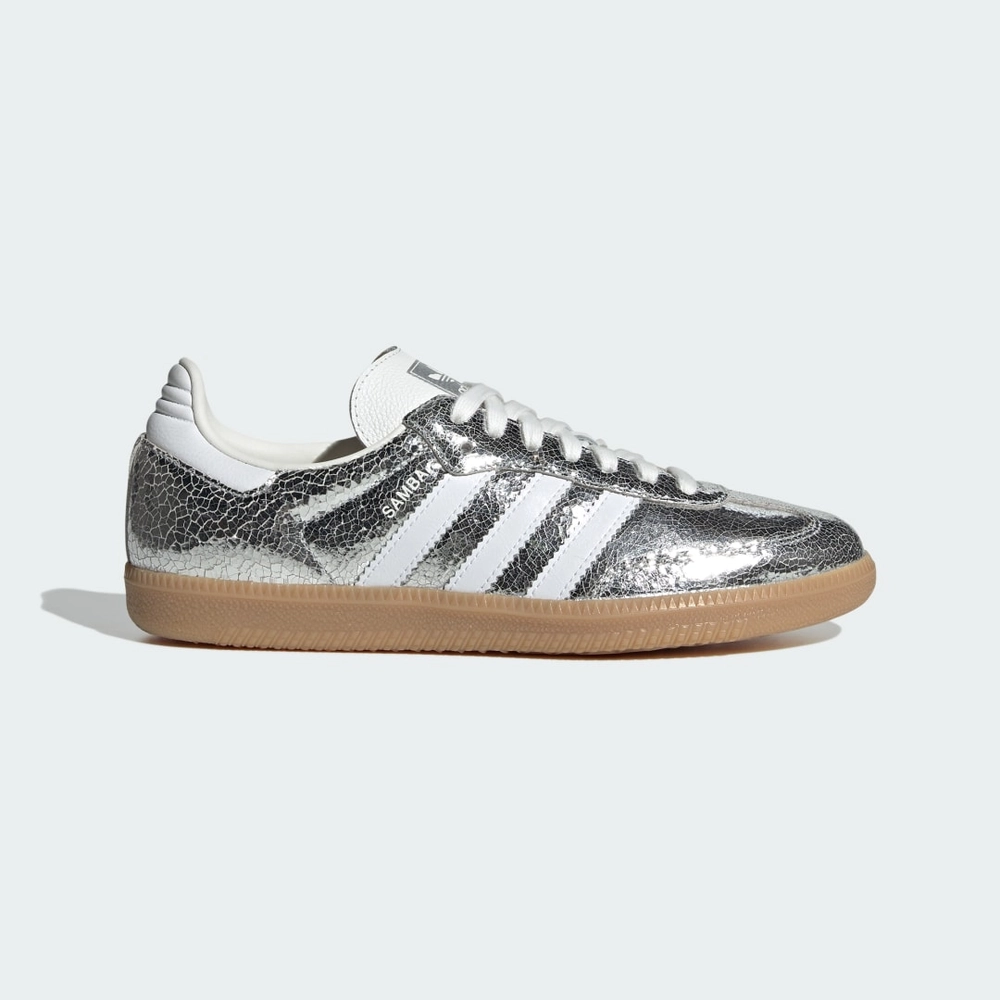 adidas Samba OG "SILVER METALLIC CRACKED LEATHER"- JR0035