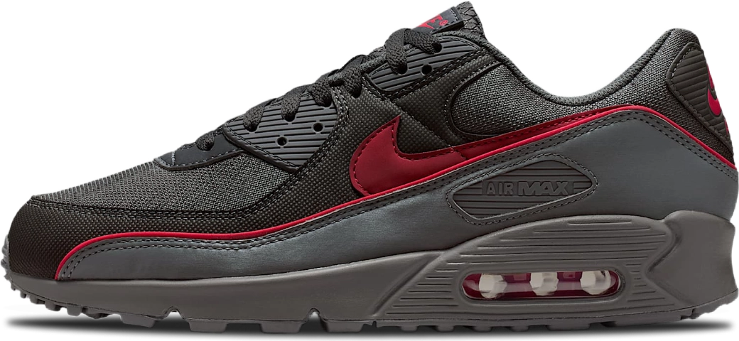 Nike Air Max 90 Premium "IRON GREY UNIVERSITY RED"- HV4517-001