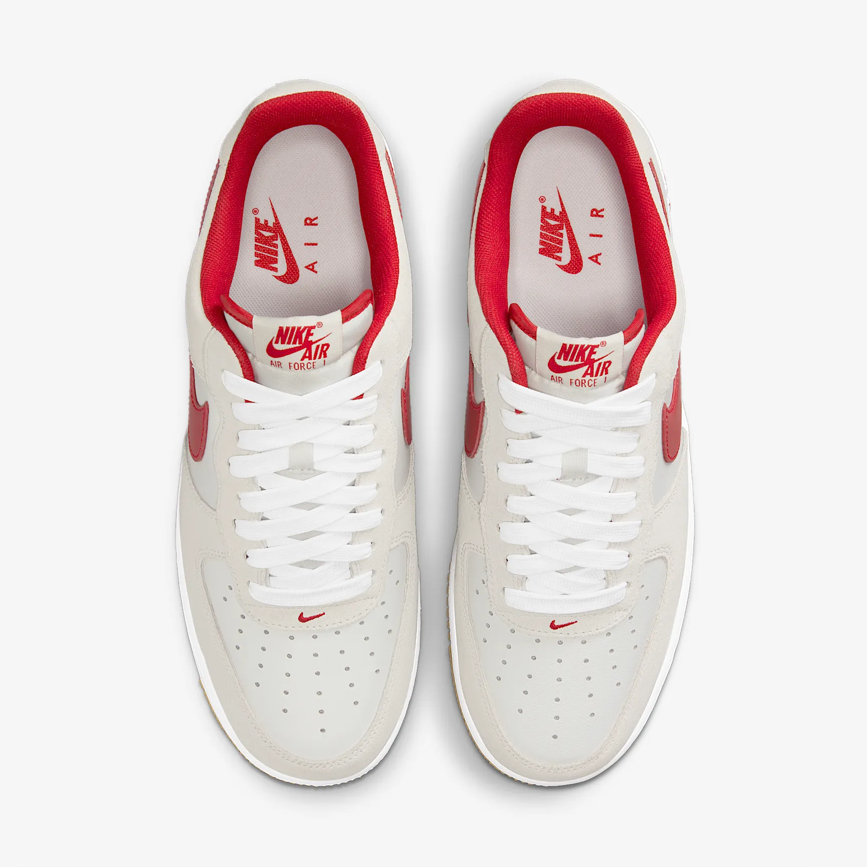 Nike Air Force 1 Low '07 LV8 "SUMMIT WHITE VARSITY RED"- IB6388-101