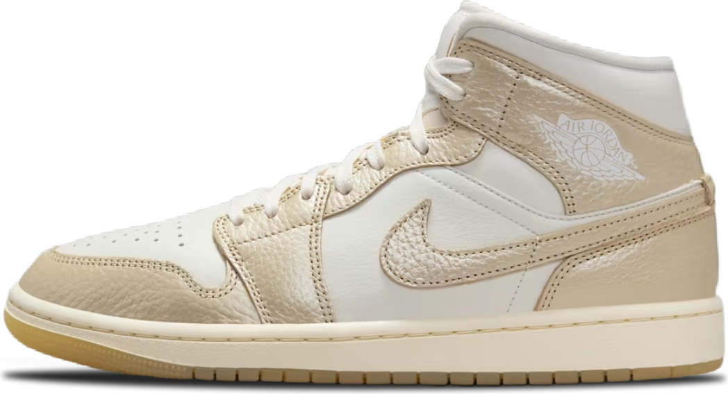 Air Jordan 1 Mid SE WMNS "SAIL PALE IVORY GOLD"- HV5159-100