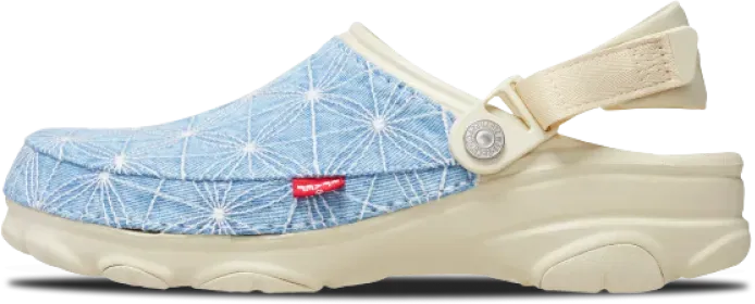 Levi's x Crocs All-Terrain Clog "SASHIKO BLUE BONE"- 208917-2Y2