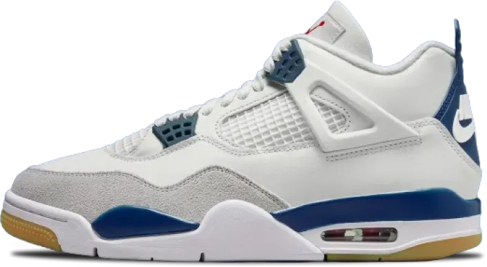 Nike SB x Air Jordan 4 SP "WHITE NAVY BLUE"- DR5415-100